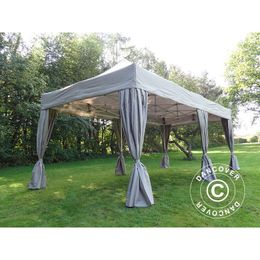 Dancover Faltzelt Faltpavillon Wasserdicht FleXtents pro 3x6m Latte, mit 6 Gardinen - Latte