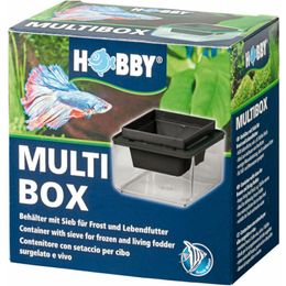 Multibox 10 x 10 x 6 cm - Futterbehälter mit Sieb - HOBBY