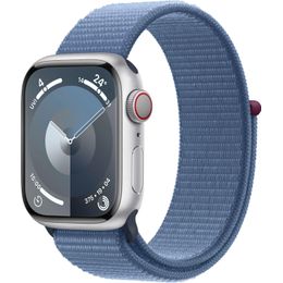 Smartwatch Apple "Watch Series 9 GPS + Cellular 41mm Aluminium" Smartwatches silberfarben (silber) Fitness-Tracker