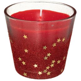 Fééric Lights And Christmas - Windlicht kerze glitter rot 190g im glas - Feeric lights & christmas - Rot