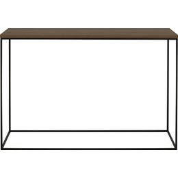 Konsolentisch TemaHome "Gleam" Tische Gr. B/H/T: 120 cm x 76 cm x 40 cm, Metallbeine, braun (walnußfarben, schwarz, walnuß) Konsolentische Telefontische