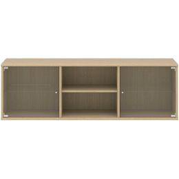 Lowboard HAMMEL FURNITURE "Mistral, Hochwertig Schrank, hängend/stehend montierbar" Sideboards Gr. B/H/T: 133 cm x 42 cm x 32,5 cm, weiß (eiche pigmentiert) Lowboards