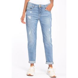 Destroyed-Jeans Gang "94AMELIE" Gr. 30, N-Gr, blau (usedspringmi) Damen Jeans Weite Bestseller