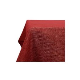 Tischdecke Leinenoptik Wasserabweisend, 1 Stück, 130x220 cm, Rot - Rot - Deconovo