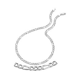 Kette ohne Anhänger Firetti "Schmuck Geschenk Silber 925 Halsschmuck Halskette Figarokette" Halsketten Gr. 50, Silber 925 (Sterlingsilber), Breite: 5,1 mm, silberfarben Damen Ketten ohne Anhänger