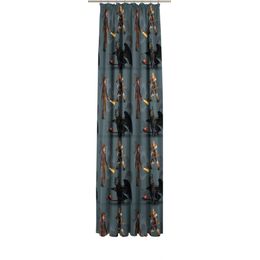 Vorhang WIRTH "Dragons" Gardinen Gr. 145 cm, Multifunktionsband, 142 cm, grau Kinder Kinderzimmergardinen