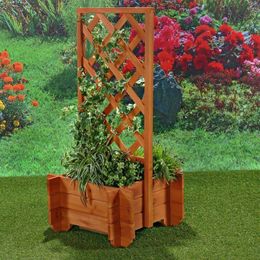 Mucola 2x Rosenbogen + Pflanzkübel Pergola Spalier Blumenkübel Rankhilfe Torbogen Holz