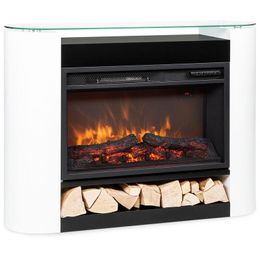 Studio 10 Arc Cheminée électrique 1800 w led Flammes Chauffantes Télécommande - Weiß - Klarstein