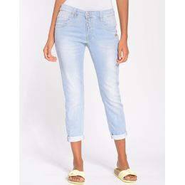 7/8-Jeans Gang "94GERDA CROPPED" Gr. 28 (36), N-Gr, blau (solar wash) Damen Jeans Weite