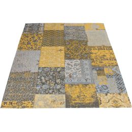 Teppich Home Affaire "Ella" Teppiche Gr. B/L: 120 cm x 170 cm, 10 mm, 1 St., goldfarben Baumwollteppiche