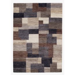 Orientteppich OCI DIE TEPPICHMARKE "Elegant New Lima" Teppiche Gr. B/L: 70 cm x 140 cm, 13 mm, 1 St., schwarz (anthrazit, braun) Nepal-Teppiche