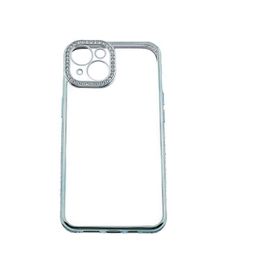 Diamond Hülle elegante Smartphonehülle transparenter Hintergrund kompatibel mit iPhone 12 Pro Blau