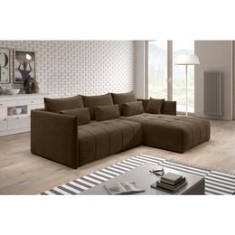 Sofa yalta Couch ausziehbar mit Bettkasten und Kissen Schlafsofa mh 20 - Furnix