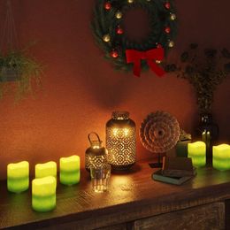MAISONCHIC 12 Stk. LED-Kerzen Elektrisch,Dekoration für Weihnachten, Geburtstag, Hochzeit, Abendessen, Votivtisch, Café, Bar, Restaurant, Hotel Warmweiß