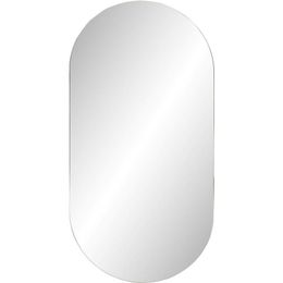 Ben Clip Badspiegel oval 50x100 cm - Wandspiegel Badezimmerspiegel - ohne