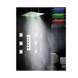 Lookshop® Tippen Sie Thermostat-Brause mit Dusche regen 20 "LED, Duschkopf und 6 Wasserstrahlen sprühen