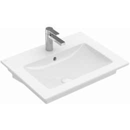 Villeroy & Boch Villeroy&boch - Venticello Waschtisch 412467, 650x500mm, ohne Hahnloch, mit Überlauf, Farbe: Weiß - 41246701