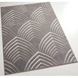 Teppich Home Affaire "Vilaine" Teppiche Gr. B/L: 160 cm x 230 cm, 7 mm, 1 St., grau Esszimmerteppiche