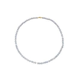 Perlenkette Firetti "Schmuck Geschenk Gold 375 Halsschmuck Halskette Perle" Halsketten Gr. 5, Gelbgold 375-Perlen, Länge: 40 cm, grau (gelbgoldfarben, grau) Damen Perlenketten