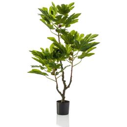 Prolenta Premium - Künstlicher Feigenbaum mit Früchten 95 cm im - Grün