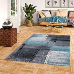 Pergamon Designer Teppich Brilliant Schwarz Blau Verlauf - 160x230 cm
