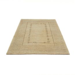 Wollteppich morgenland "Gabbeh Teppich handgeknüpft beige" Teppiche Gr. B/L: 120 cm x 184 cm, 18 mm, 2,21 m², 1 St., beige Gabbehteppich Schurwollteppiche