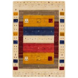 Wollteppich CarpetFine "Gabbeh Soni" Teppiche Gr. B/L: 120 cm x 170 cm, 15 mm, 1 St., bunt (multi) Schurwollteppiche