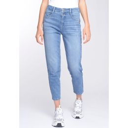 Mom-Jeans Gang "94ORA" Gr. 31 (40), N-Gr, blau (vintage crush (blue used)) Damen Jeans 5-Pocket-Jeans Mom