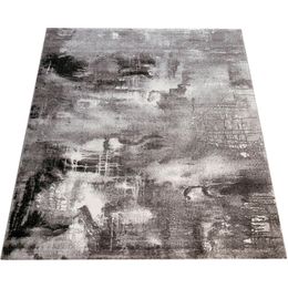 Teppich Paco Home "Canvas 754" Teppiche Gr. B/L: 200 cm x 290 cm, 16 mm, 1 St., grau Esszimmerteppiche