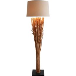 Stehlampe Salesfever "Eavan" Lampen Gr. 1 flammig, Ø 55,00 cm Höhe: 175,00 cm, schwarz-weiß (schwarz, natur, weiß) Standleuchten