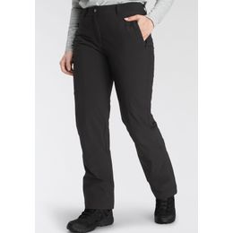 Outdoorhose Maier Sports "wattierte Hose Damen" Gr. 58, N-Gr, schwarz (black) Damen Hosen Sporthosen