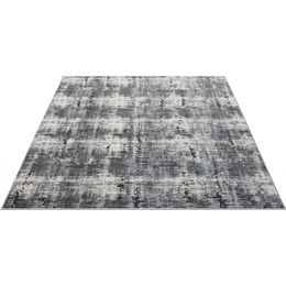 Teppich Home Affaire "»Authal«" Teppiche Gr. B/L: 300 cm x 400 cm, 9 mm, 1 St., grau (dunkelgrau) Esszimmerteppiche