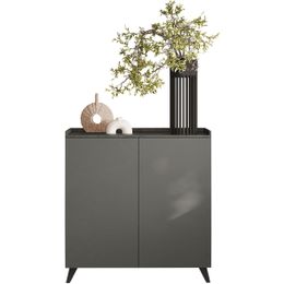 Highboard Lc "Tray, Breite 121, Höhe 126 cm" Sideboards Gr. B/H/T: 121 cm x 126 cm x 42 cm, grau (steingrau ardesia, bleigrau piombo) Highboards