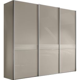 Schwebetürenschrank STAUD "Sinfonie Plus" Schränke Gr. B/H/T: 298 cm x 222 cm x 68 cm, Premium, 3 St., beige (sandglas, sandglas matt) Schwebetürenschränke und Schiebetürenschränke