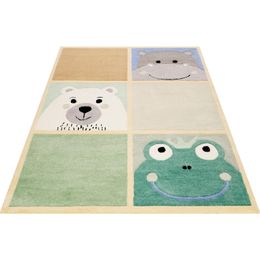 Kinderteppich Smart Kids "What's Up?" Teppiche Gr. B/L: 120 cm x 170 cm, 9 mm, 1 St., grau (taupe) Kinder Kinderzimmerteppiche