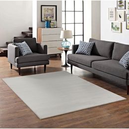 Teppich my home "Kurzflor-Webteppich GRANADA 4800, uni Soft Touch" Teppiche Gr. B/L: 200 cm x 290 cm, 20 mm, 1 St., beige (naturweiß) Esszimmerteppiche