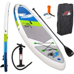 F 2 Inflatable SUP-Board F2 "F2 Line Up SMO blue mit Alupaddel" Wassersportboards Gr. 11,5 350 cm, blau Stand Up Paddle