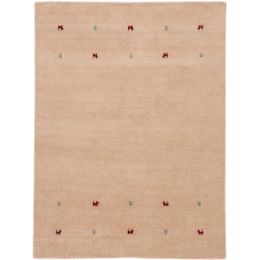 Wollteppich CarpetFine "Gabbeh Uni" Teppiche Gr. B/L: 200 cm x 250 cm, 15 mm, 1 St., beige Orientalische Muster