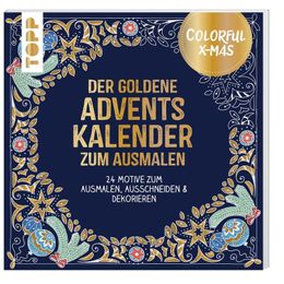 Colorful Christmas - Der goldene Adventskalender zum Ausmalen - Ursula Schwab, Taschenbuch