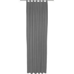 Vorhang WIRTH "Dim out" Gardinen Gr. 385 cm, Schlaufen, 142 cm, grau Schlaufen
