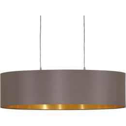 Pendelleuchte Eglo "MASERLO" Lampen Gr. 2 flammig, Höhe: 22 cm, grau (stahlgrau, cappuccino) Pendelleuchten und Hängeleuchten