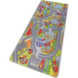 Kinderteppich Hanse Home "Smart City" Teppiche Gr. B/L: 200 cm x 300 cm, 0,65 mm, 1 St., bunt (grau, mehrfarbig) Kinder Kinderzimmerteppiche