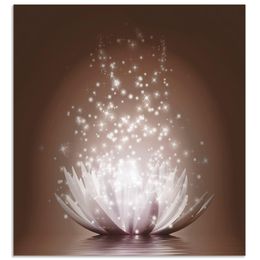 Küchenrückwand Artland "Magie der Lotus-Blume" Spritzschutzwände Gr. B/H: 60 cm x 65 cm, braun Küchendekoration