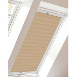 Dachfensterplissee SUNLINES "StartUp Style Crepe" Plissees Gr. 115,9 cm, zweiseitig verschiebbar, 117,4 cm, beige (sand, weiß) Dachfensterplissees