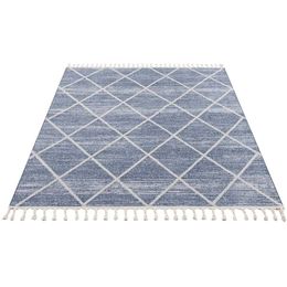 Teppich Carpet City "Art 2646" Teppiche Gr. B/L: 200 cm x 290 cm, 7 mm, 1 St., blau Esszimmerteppiche