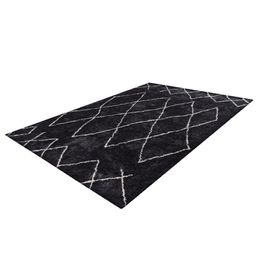 Teppich me gusta "Orlando 425" Teppiche Gr. B/L: 120 cm x 170 cm, 27 mm, 1 St., grau (anthrazit) Esszimmerteppiche