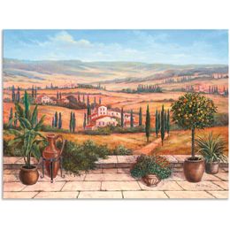 Wandbild Artland "Terrasse" Bilder Gr. B/H: 120 cm x 90 cm, Alu-Dibond-Druck Europa, 1 St., braun Kunstdrucke