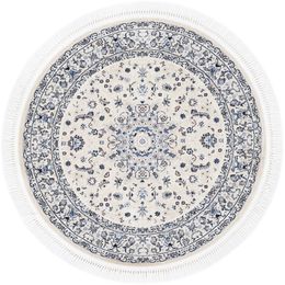Teppich CarpetFine "Nain Diane" Teppiche Gr. Ø 160 cm, 8 mm, 1 St., beige (creme) Nain-Teppiche