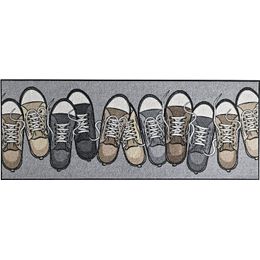 Fußmatte Salonloewe Teppiche Gr. B/L: 85 cm x 60 cm, 7 mm, 1 St., grau (grau, natur) Fußmatten gemustert