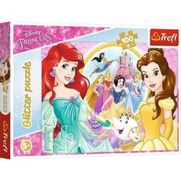 Trefl Disney Arielle die Meerjungfrau Glitterpuzzle, Bella und Arielle (Kinderpuzzle)
